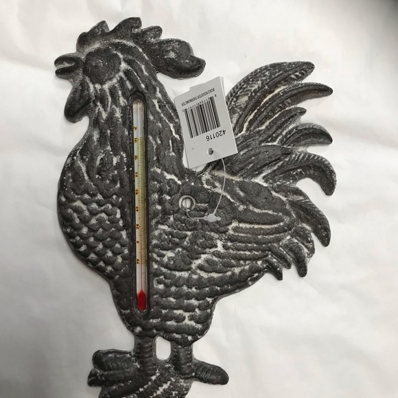 CTW | Accents | Rooster Thermometer Garden Decor Cast Iron | Poshmark